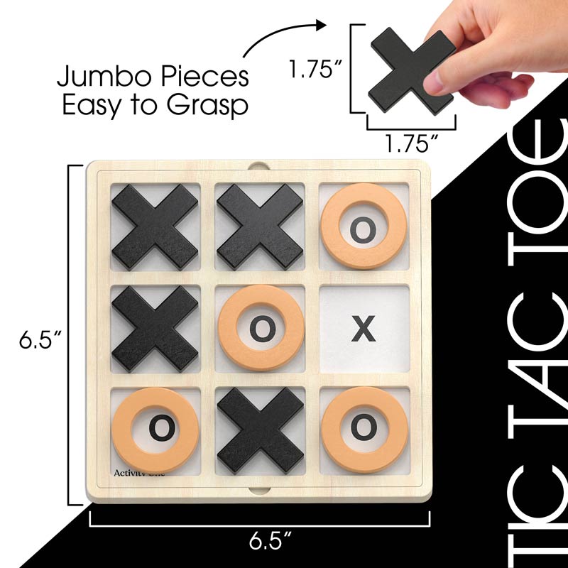 Large Wooden Tic Tac Toe for Dementia | Brain Games for Seniors ...