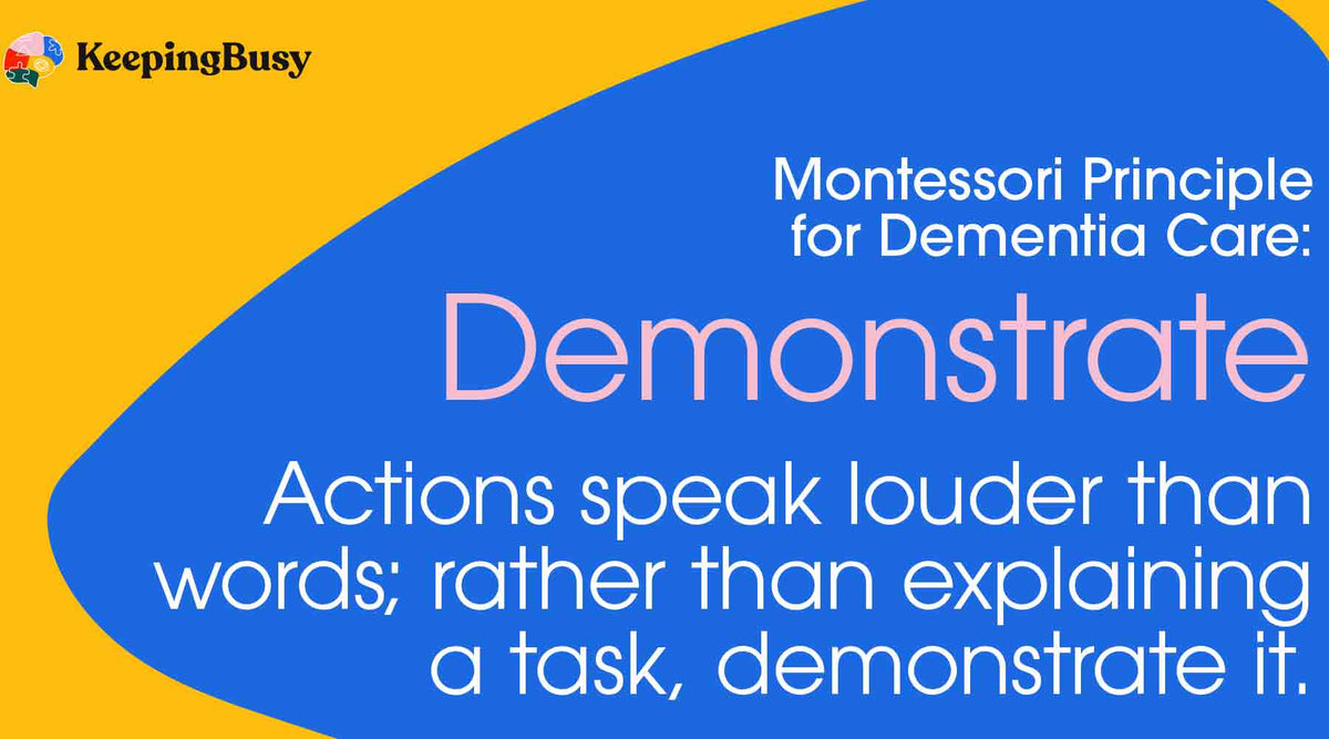 Montessori Principle 3 - Demonstrate – Keeping Busy