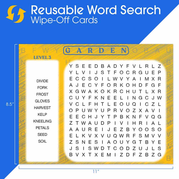 Wipe Word Search Puzzles for Dementia | Fun Brain Teasers Puzzles for ...